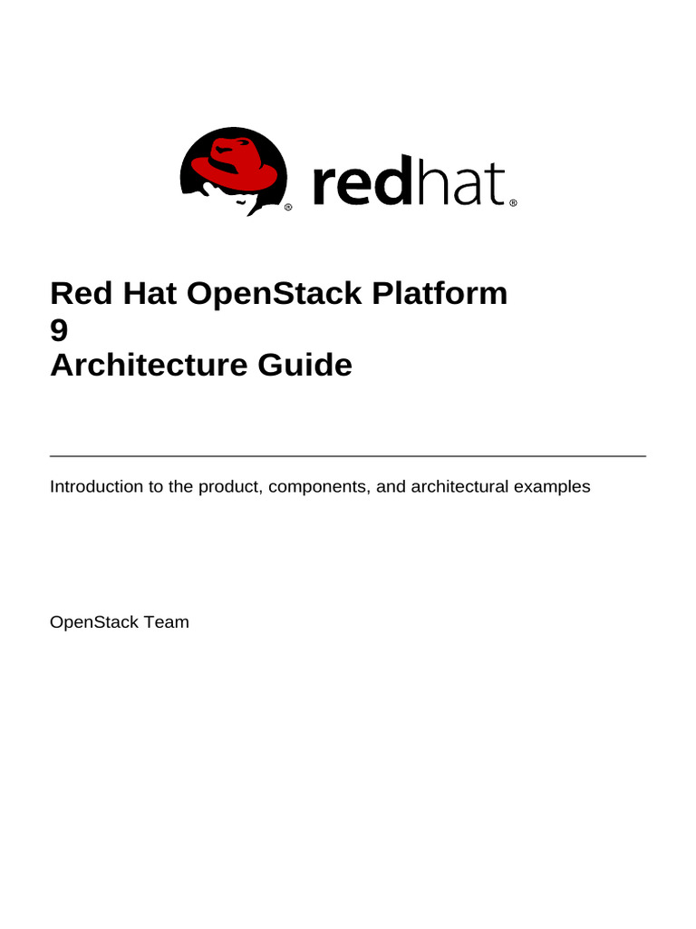 Red Hat Openstack Platform 9 Architecture Guide En Us Pdf Open Stack Apache Hadoop 