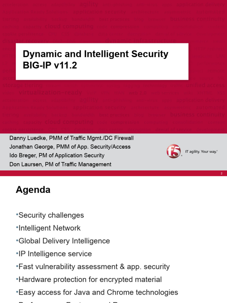 Field Call Dynamic and Intelligent Security BIG-IP v11.2 (Slides) | PDF | Denial Of Service ...