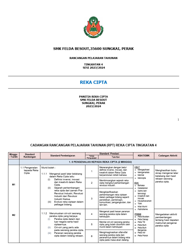 RPT RC T4 20232024 | PDF