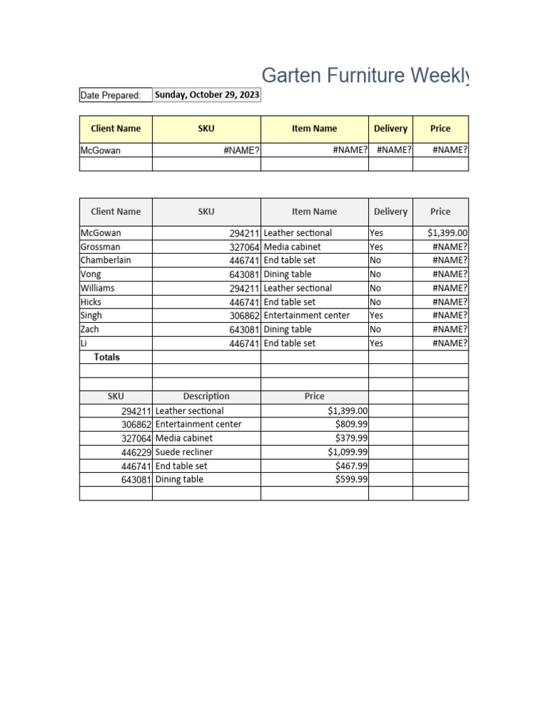 NG Exp22 Excel Ch02 Cumulative Furniture Sales | PDF