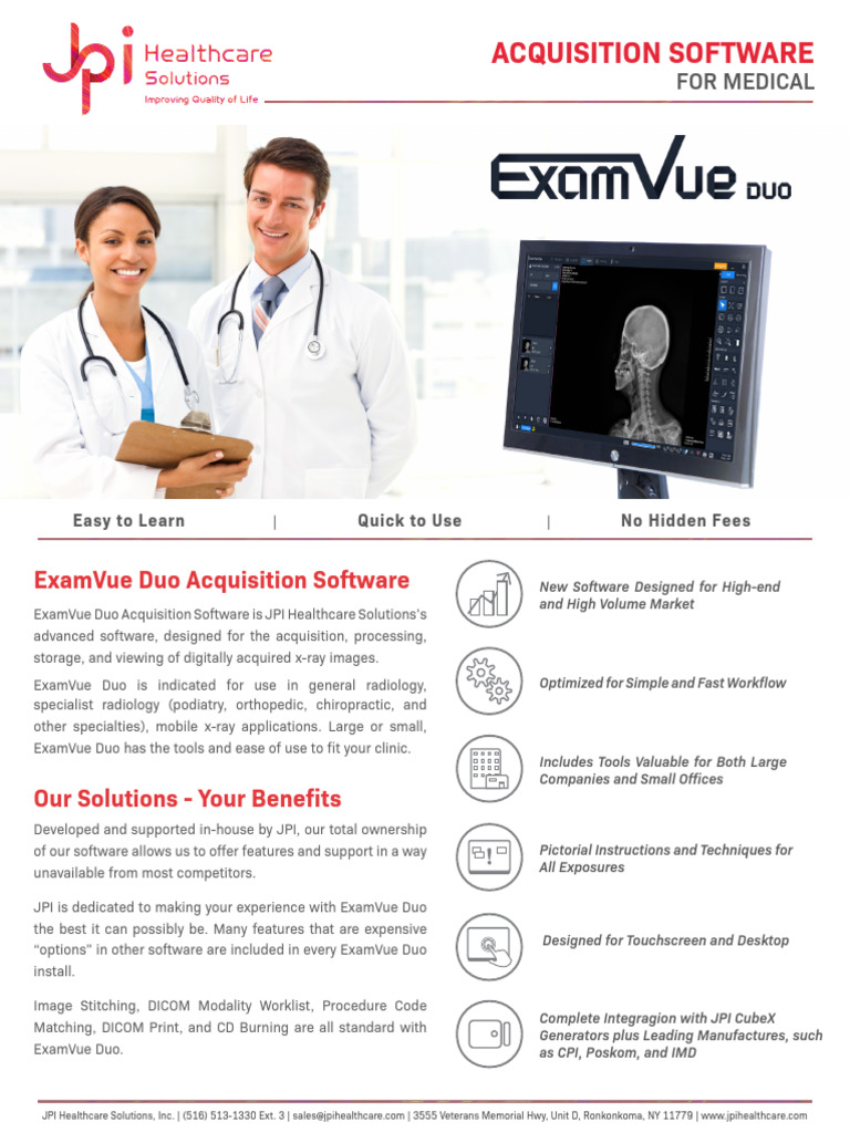 JPI ExamVue Duo Medical Brochure | PDF