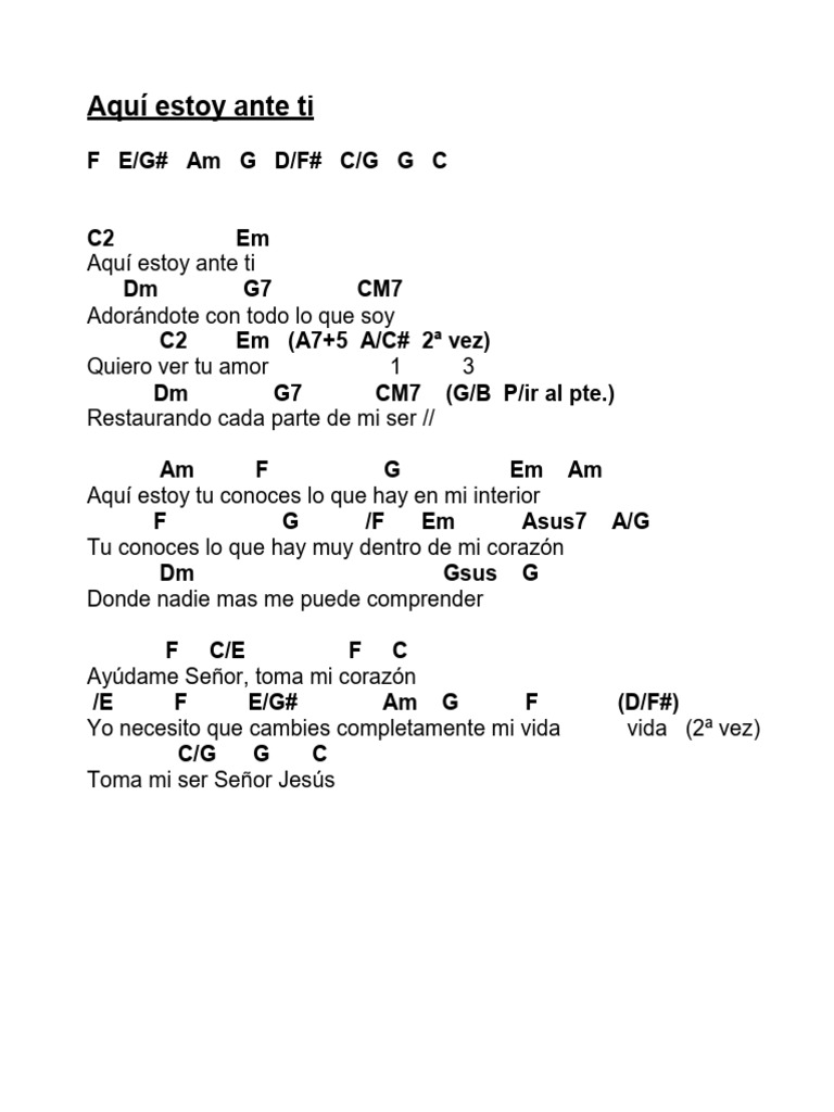 Aqui Estoy Ante Ti | PDF