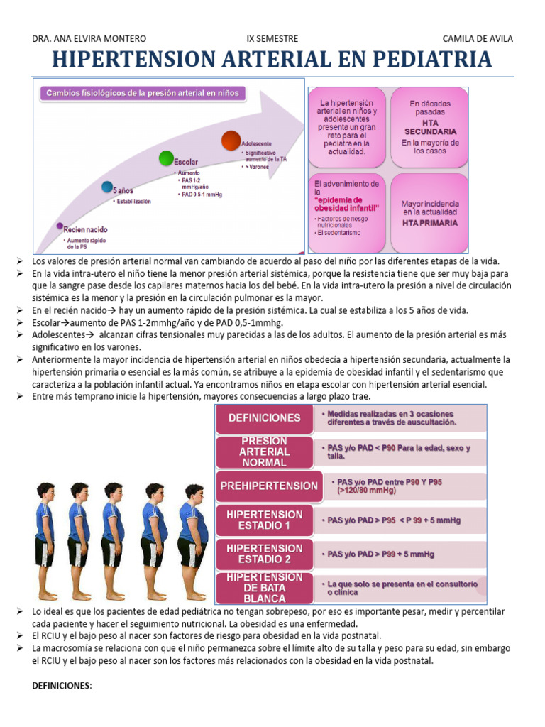 Hipertensión Arterial en Pediatría | PDF | Hipertensión | Presión sanguínea