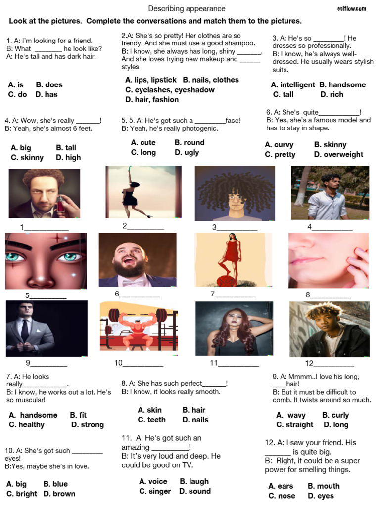 Vocabulary for Describing Appearance | PDF | Style | Human Appearance