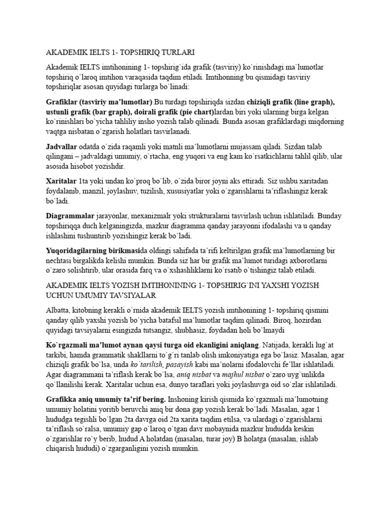 Writing Task1 2 - Qism | PDF