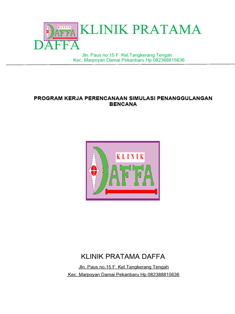 Program Kerja Penanggulangan Bencana | PDF | Teknologi & Rekayasa