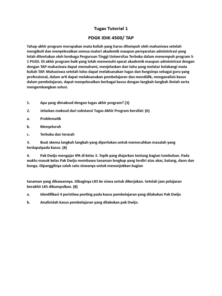 Tugas Tutorial 1 TAP | PDF | Seni