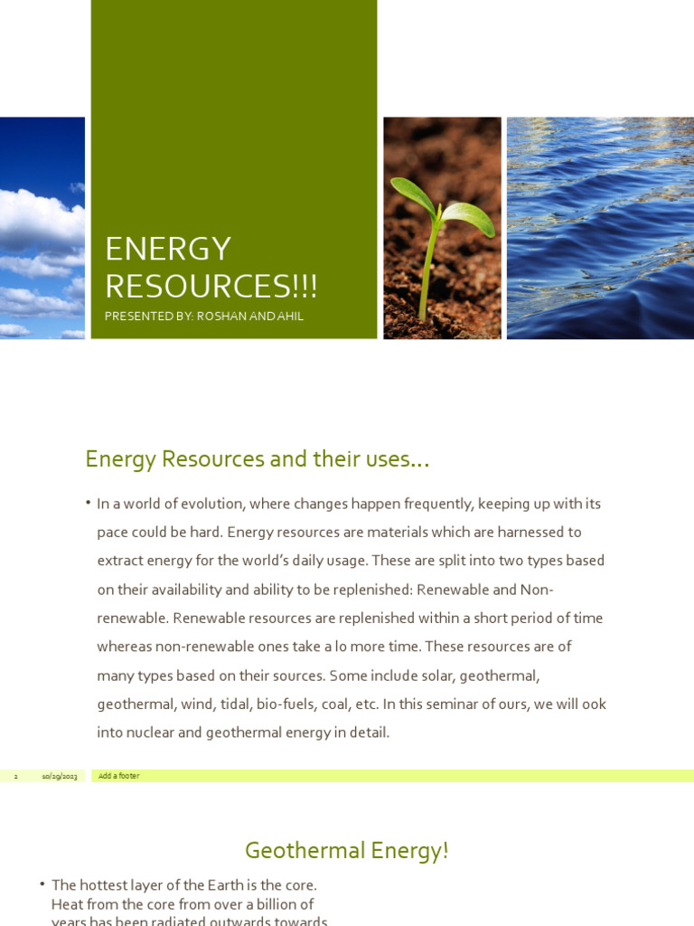 Energy Resources | PDF | Nuclear Power | World Energy Resources