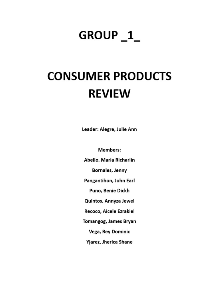 Consumer Products Ils Template | PDF | Glycerol | Skin Care