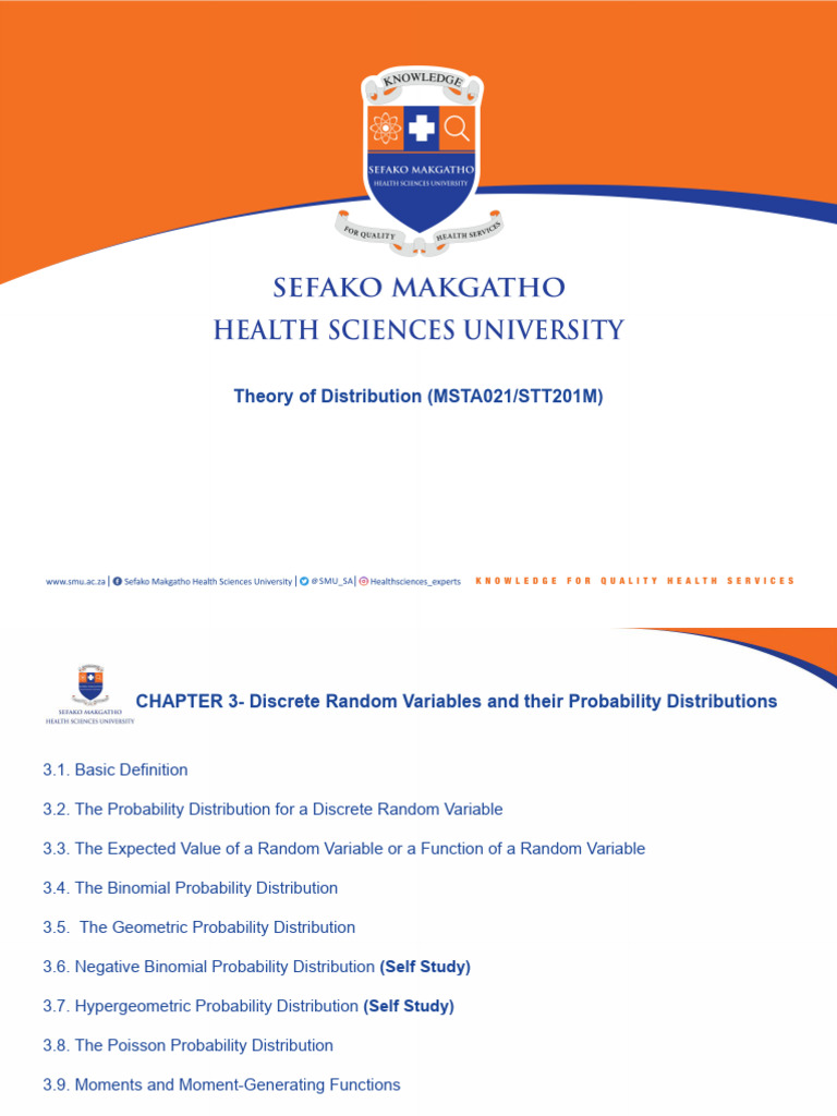 Chapter 3 | PDF | Probability Distribution | Random Variable