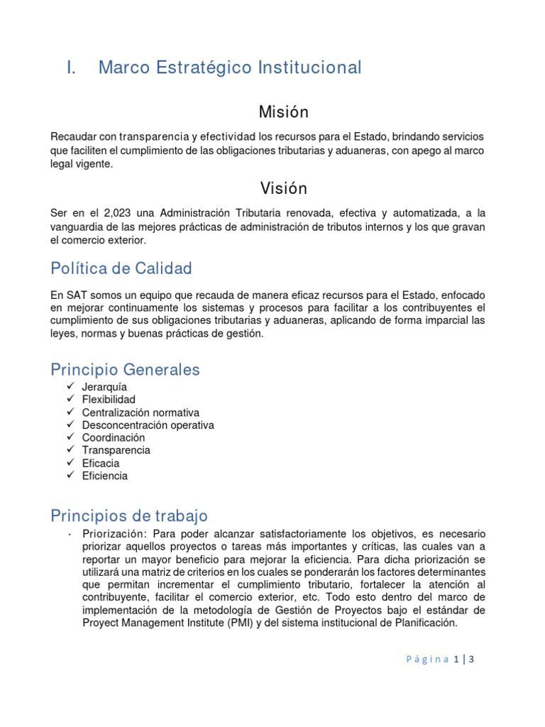 Mision Vision Objetivos Estrategicos y Eje Transversal | PDF | Planificación estratégica | Business