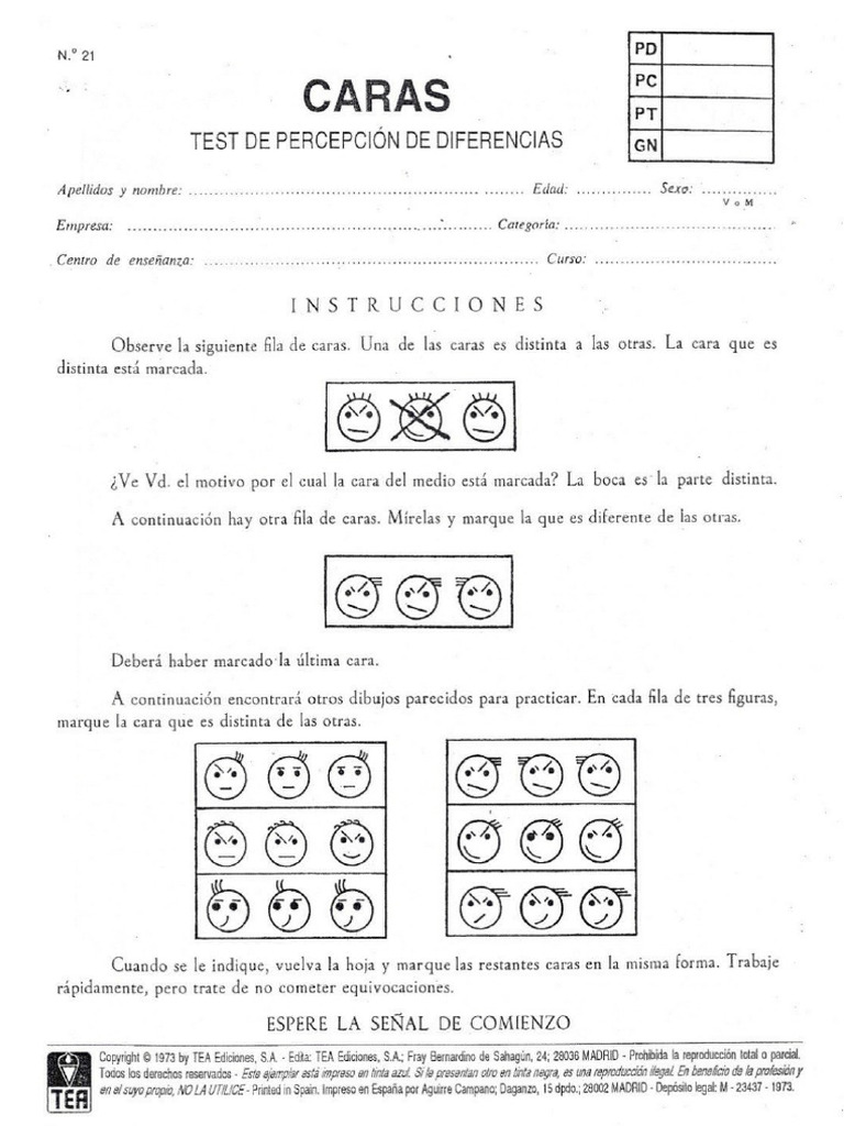 Test de Caritas | PDF