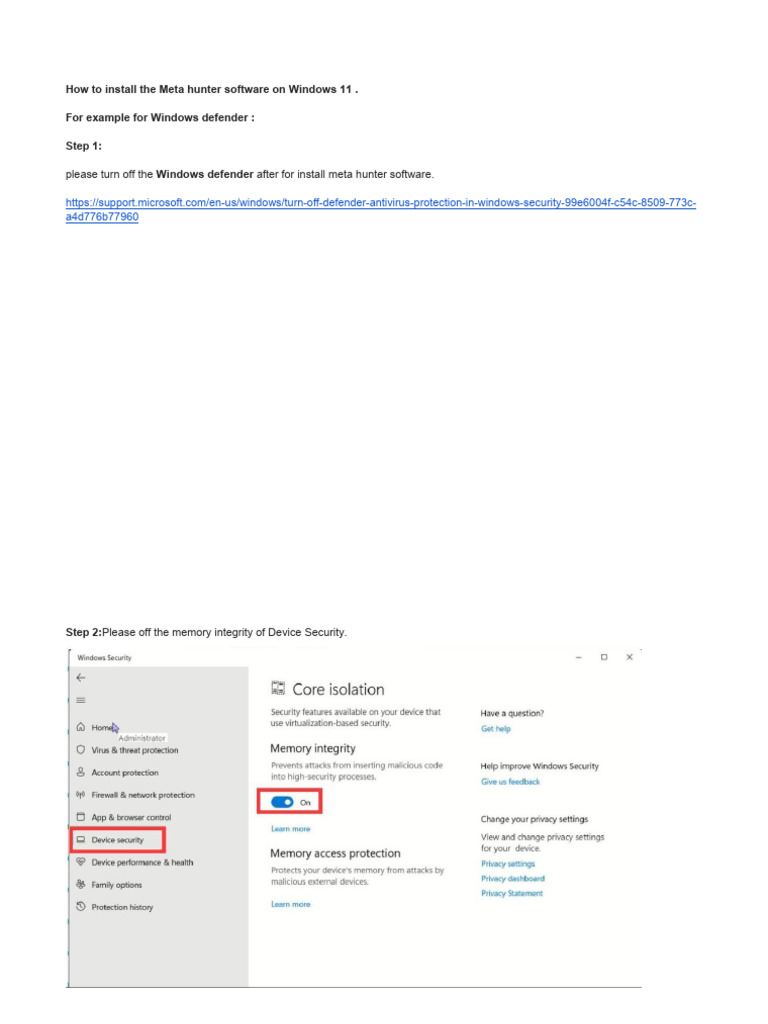 How To Install The Meta Hunter Software On Windows 11 | PDF