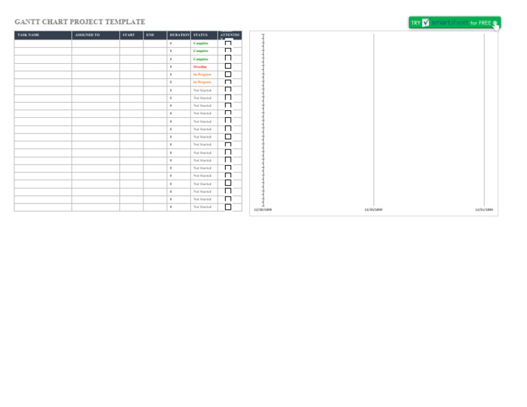 IC Gantt Chart Project Template 8857 | PDF