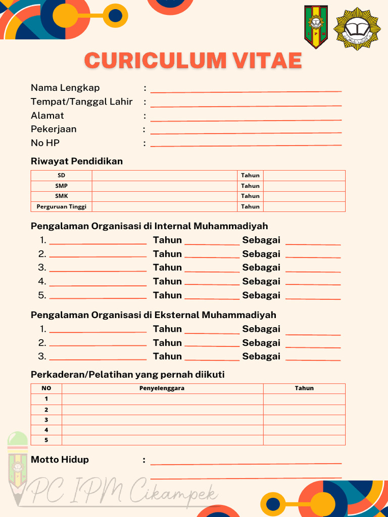 Contoh CV Pemateri Seminar | PDF