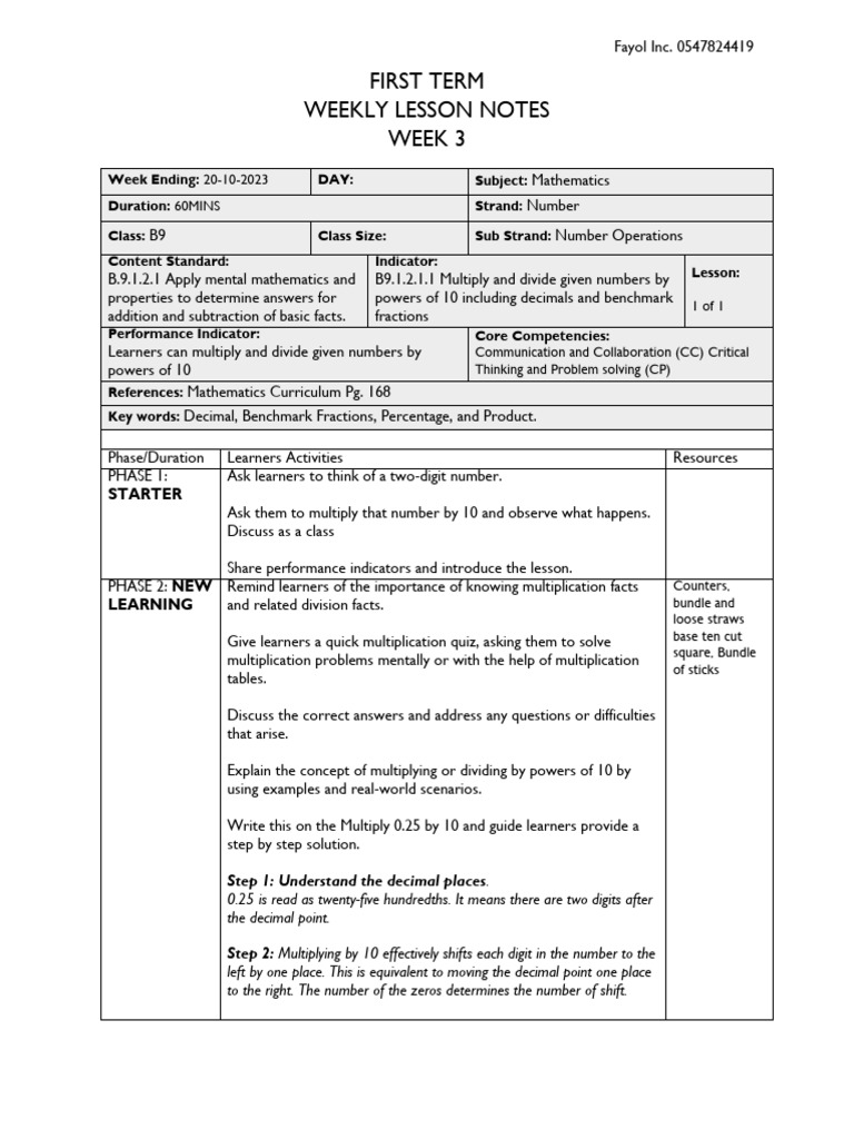 B9 Maths WK3 | PDF | Teaching Methods & Materials | Computers