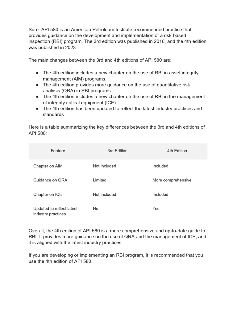 API RP 580 2023 Changes | PDF