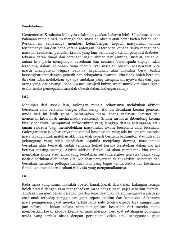 Langkah Menangani Obesiti | PDF