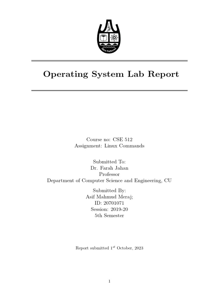 Os Lab Report | PDF