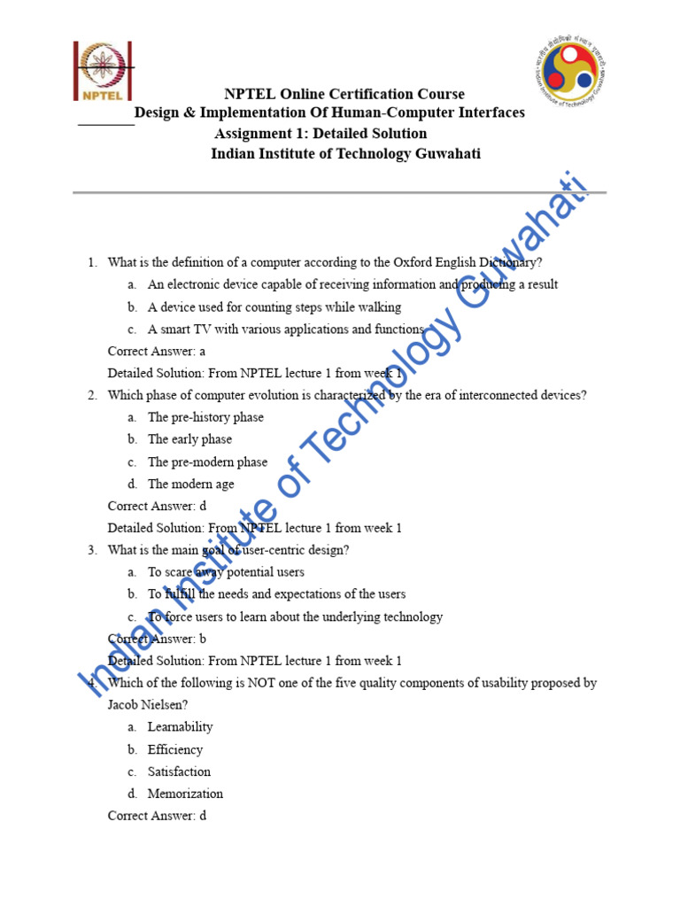 2023 Nptel Hci | PDF