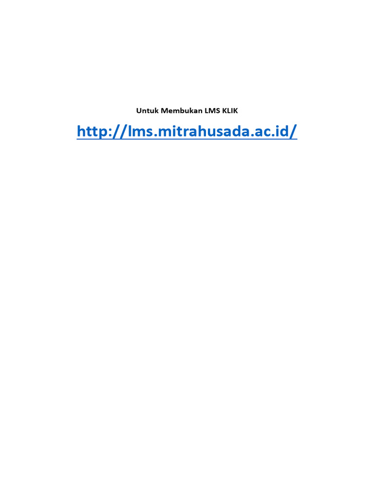 Panduan Penggunaan LMS | PDF