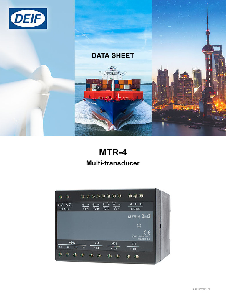 MTR 4 Data Sheet 4921220061 Uk | PDF | Electromagnetic Compatibility ...