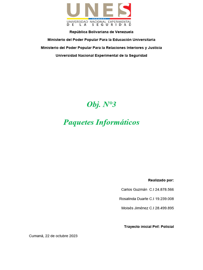 Importancia y Tipos de Paquetes Informáticos | PDF | Software de la ...