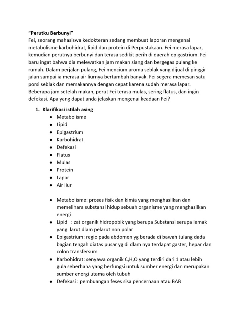 Tutorial Skenario 1 Blok 2.1 | PDF | Kajian Bahasa Asing | Kesehatan Holistik