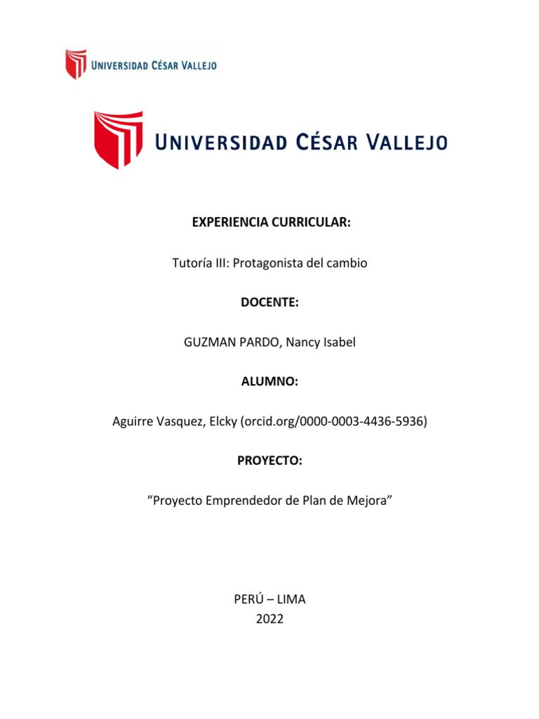 Ejemplo Proyecto Plan Emprendedor | PDF