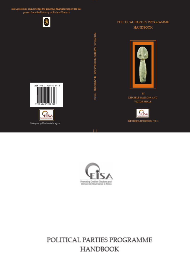 Political Parties Programme Handbook No 18 EISA | PDF | Political ...