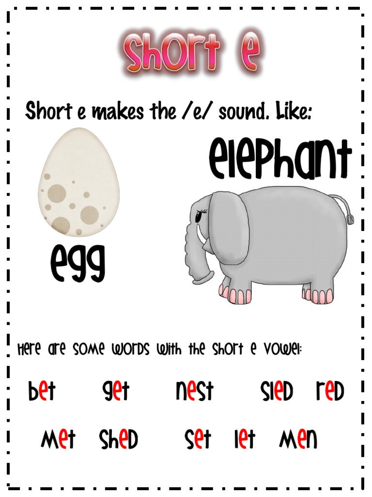 Short e Anchor Chart | PDF