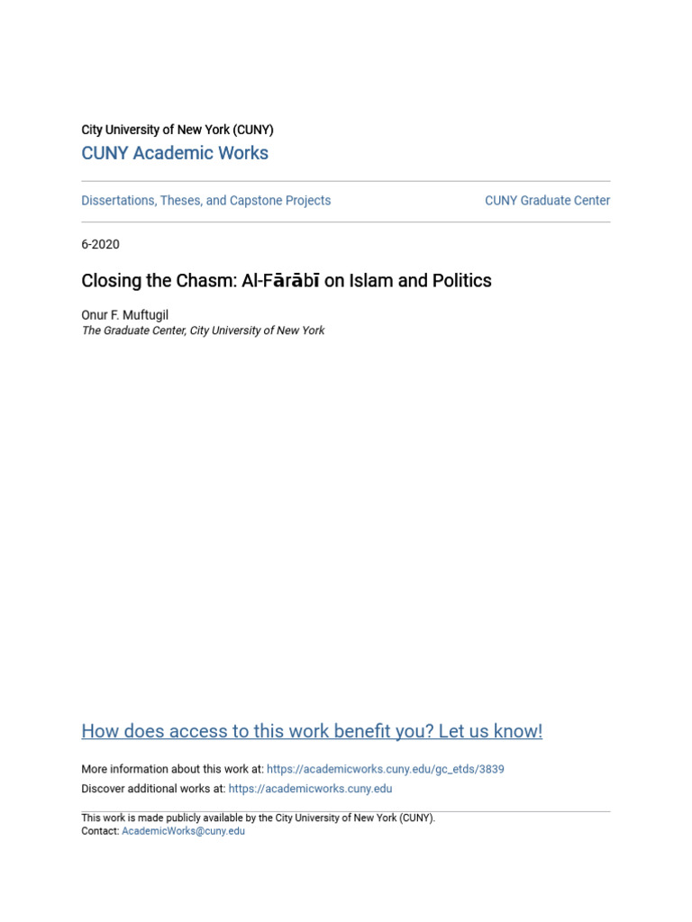 Closing The Chasm - Al-F - R - B - On Islam and Politics | PDF | Secularism | Sharia