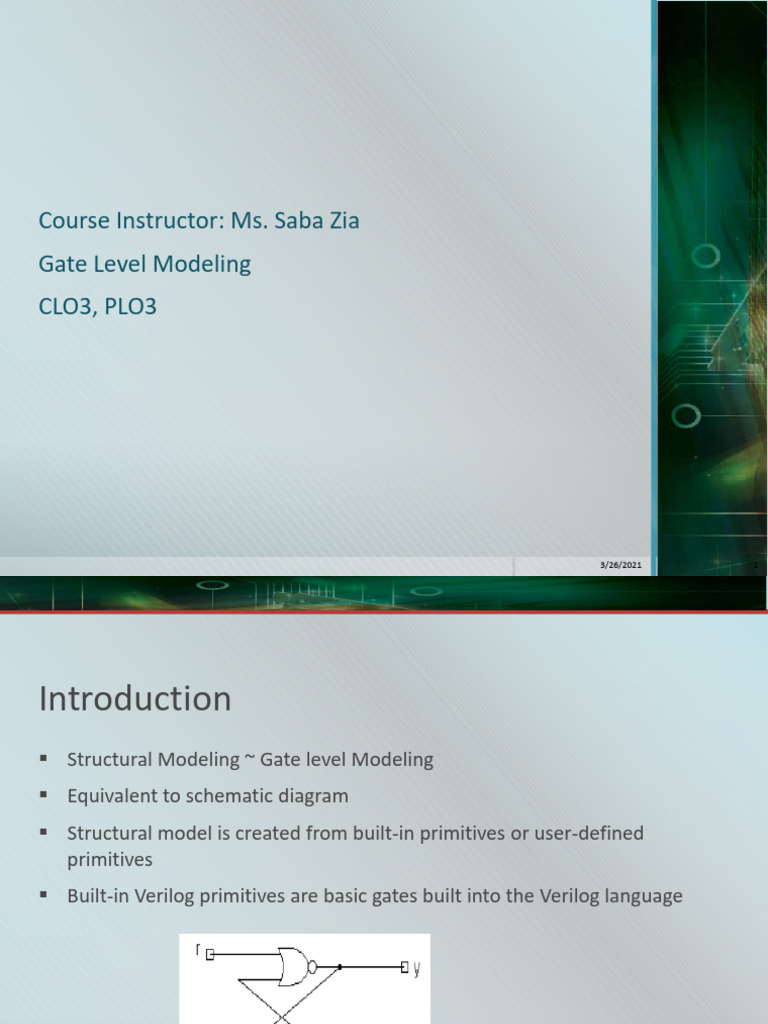 Gate Level Modeling | PDF