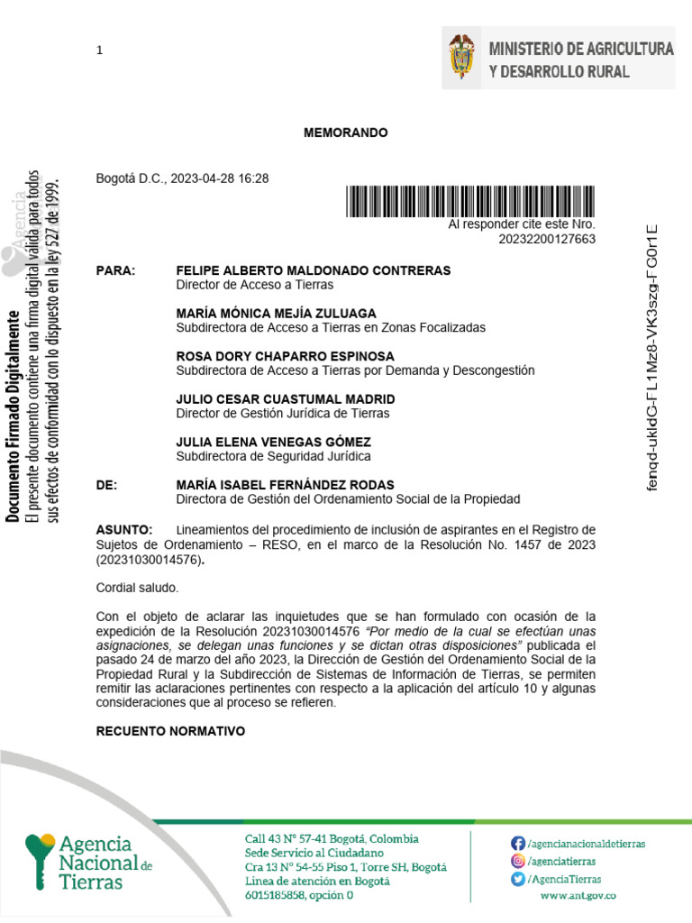 Lineamientos Reso 2023 | PDF Lineamientos Reso 2023 | PDF