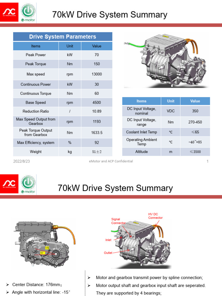 AC Propulsion 360Vdc - 70kW 3-In-1 Drive System | PDF | Power Inverter ...