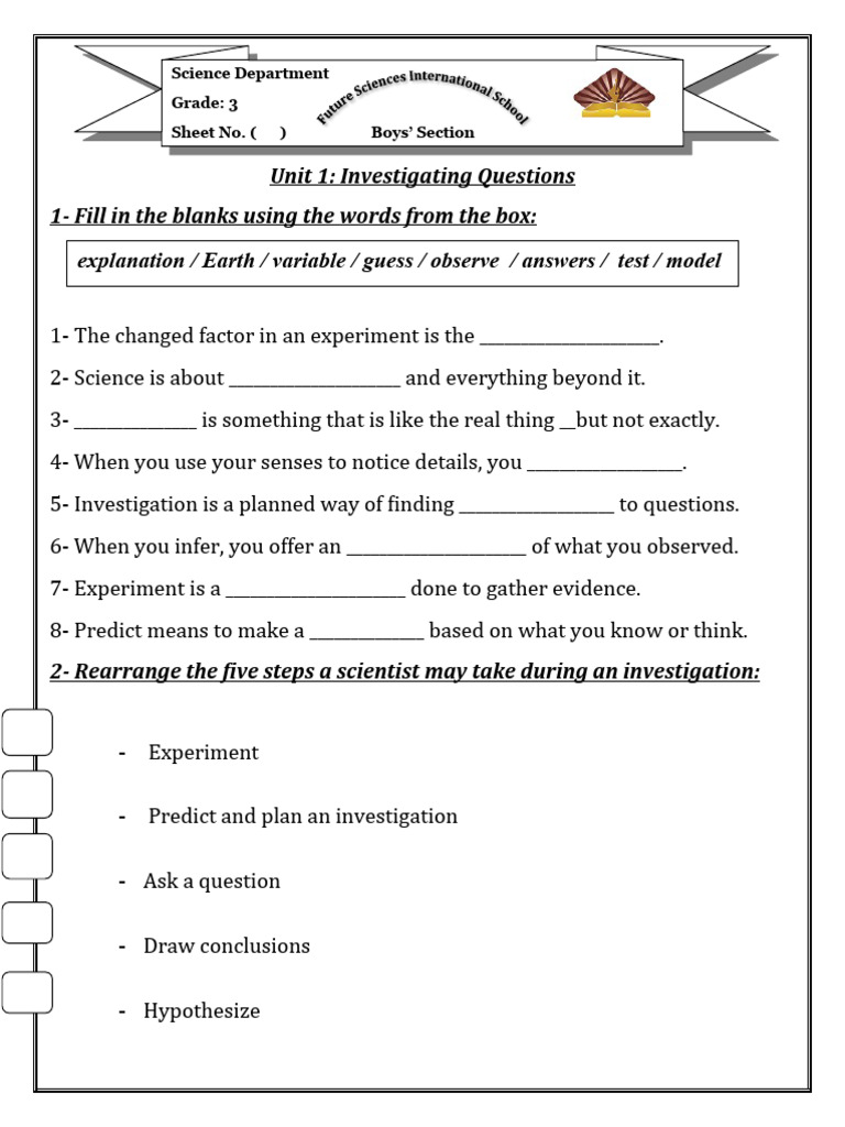 Science Lesson 1 Grade 3 | PDF