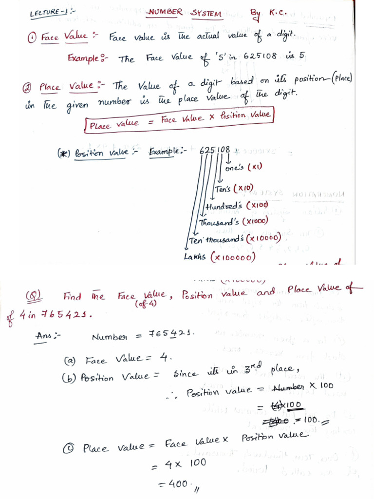 Number System PDF 1 | PDF