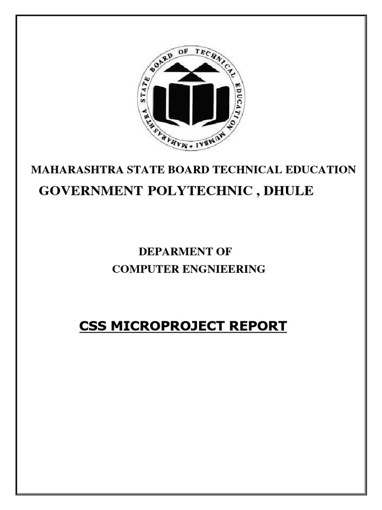 Css Microproject Report Final Pdf Websites Computer Science