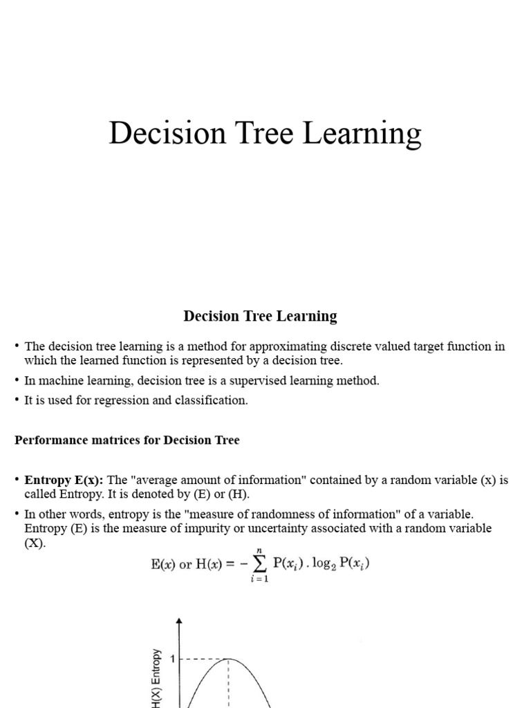 Decision Tree - ML Class | PDF