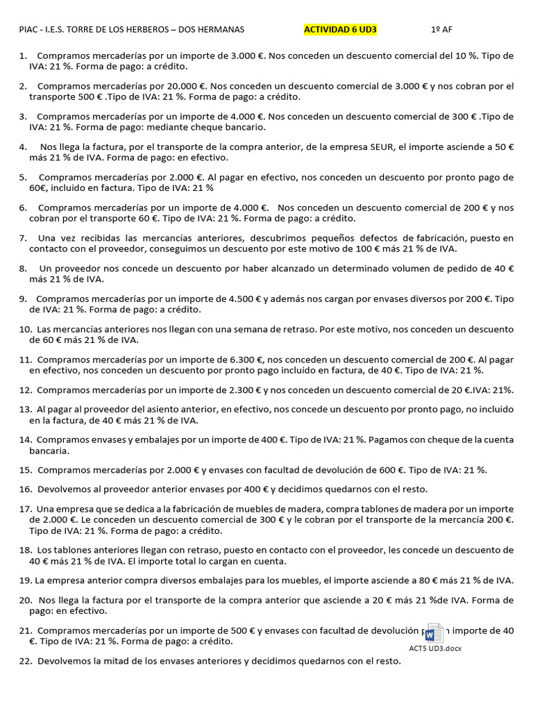 Act6 Ud3 | PDF | Factura