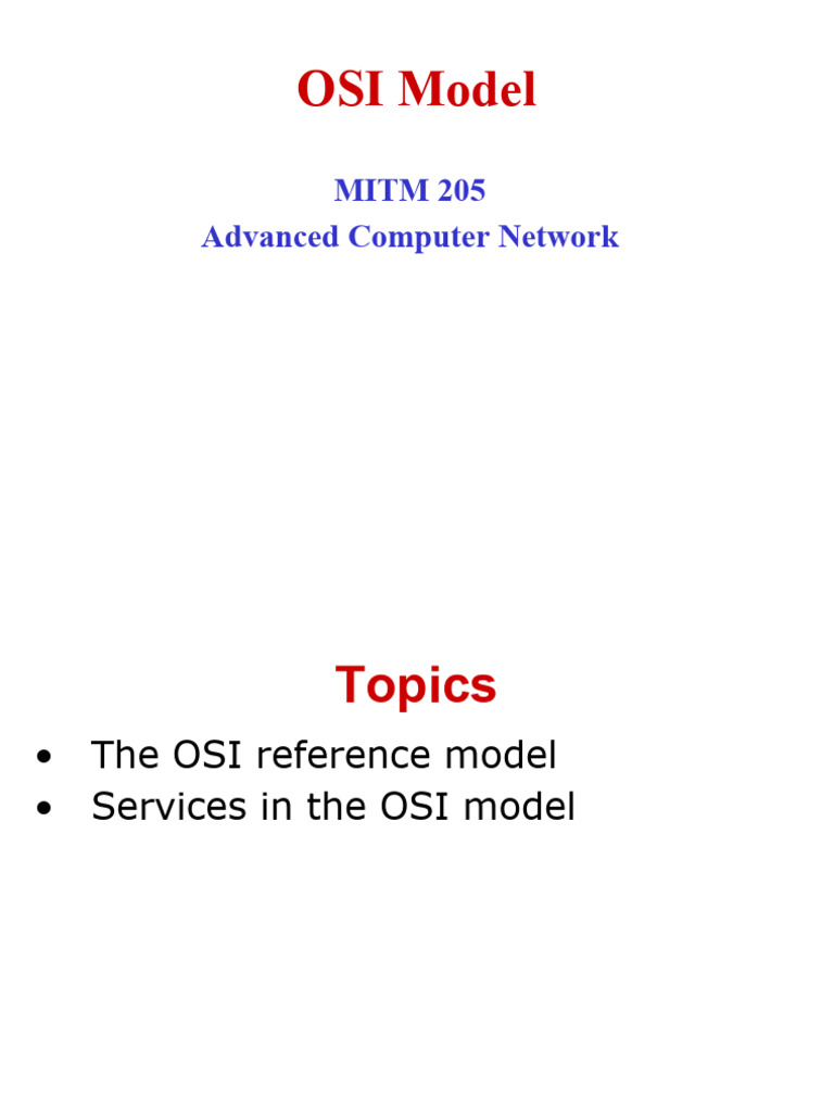 OSI Model | PDF