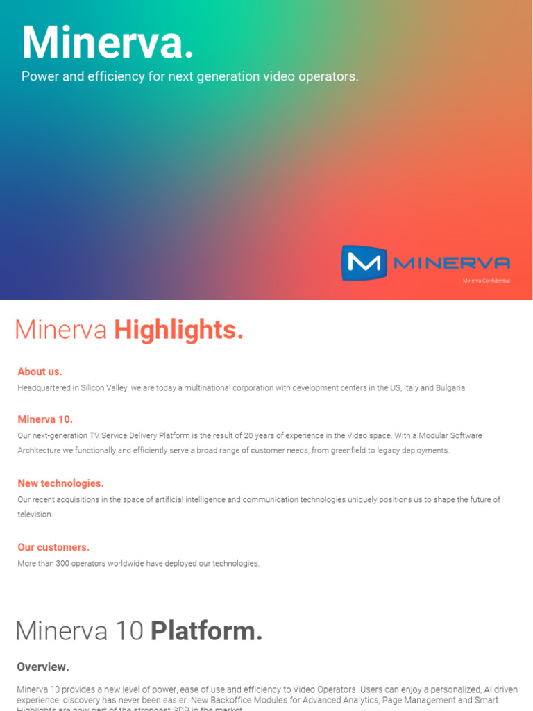 Minerva Corp Product 2023 | PDF | Video On Demand | Set Top Box