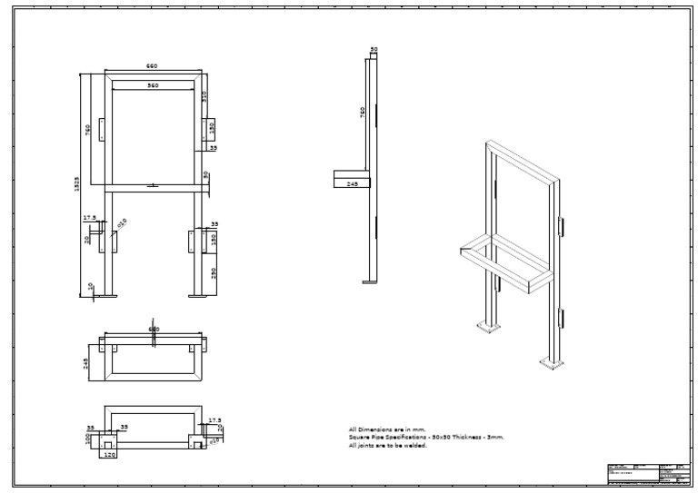 Junction Box Mount Frame Drawing | PDF