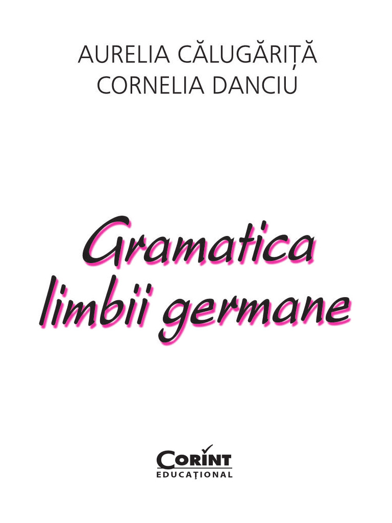 Gramatica Limbii Germane Corint Calugarita Aurelia Corint Attachment 1 ...