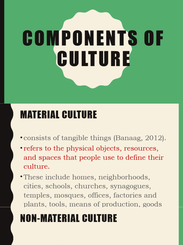 Components of Culture | PDF | Wellness | Science & Mathematics