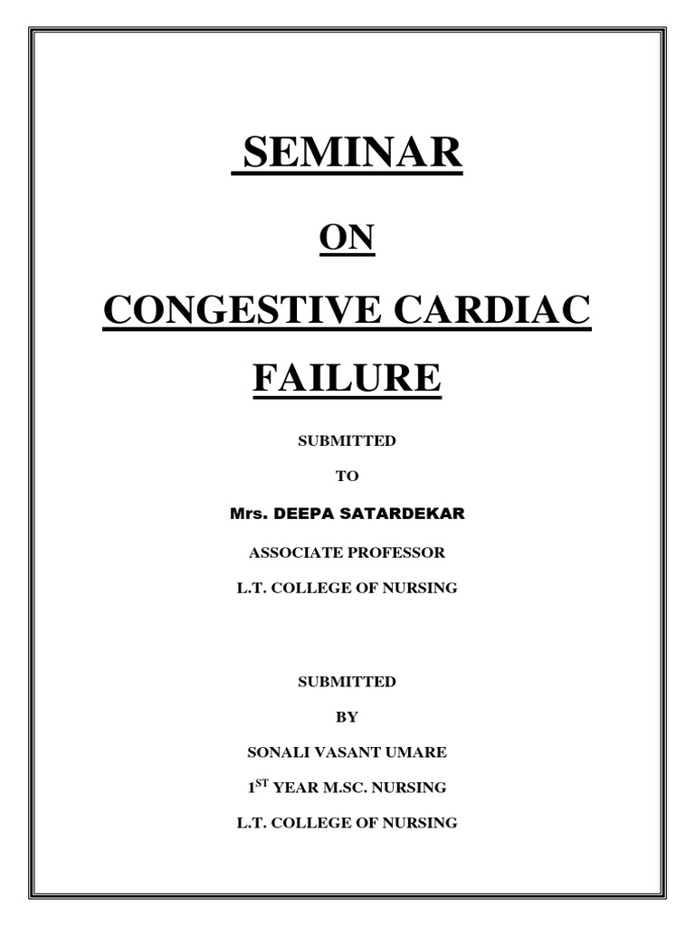 Congestive Heart Failure | PDF