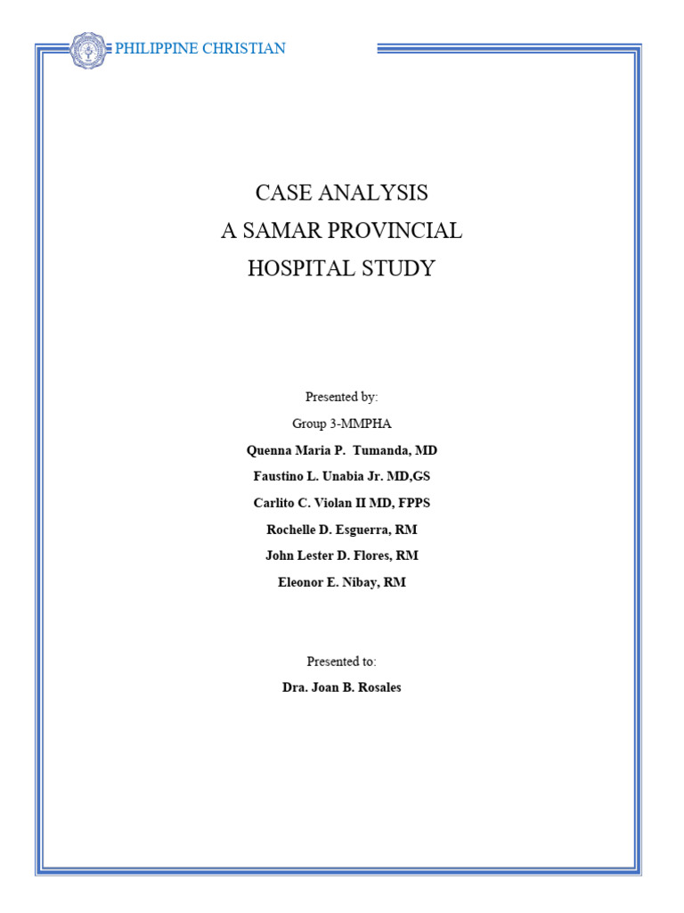 Case Analysis (Final) | PDF | Science & Mathematics