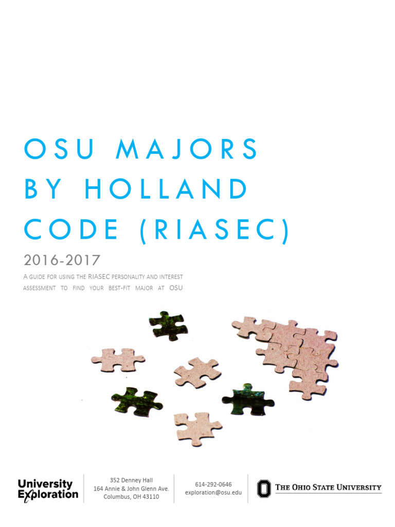 OSU Majors by Holland Code | PDF | Science | Anthropology