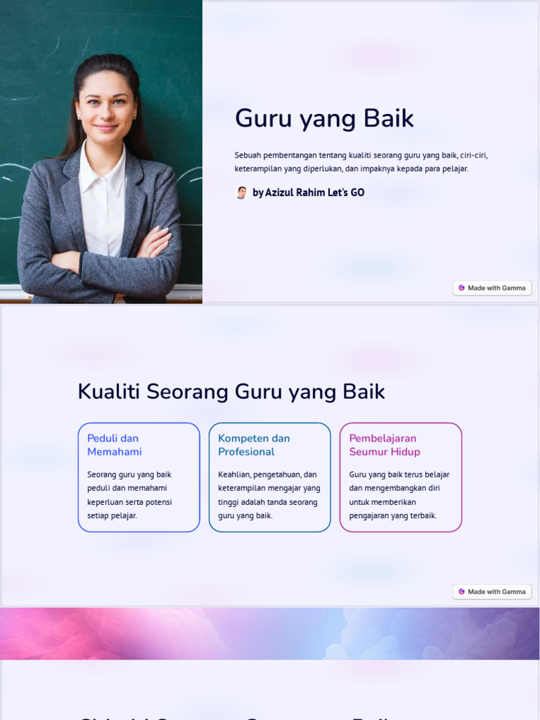 Ciri-Ciri Guru yang Baik dan Berkesan | PDF