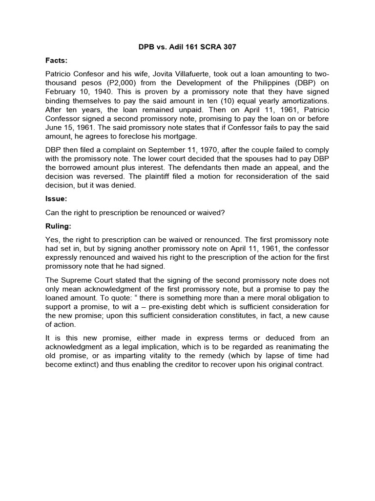 DPB vs. Adil 161 SCRA 307 | PDF